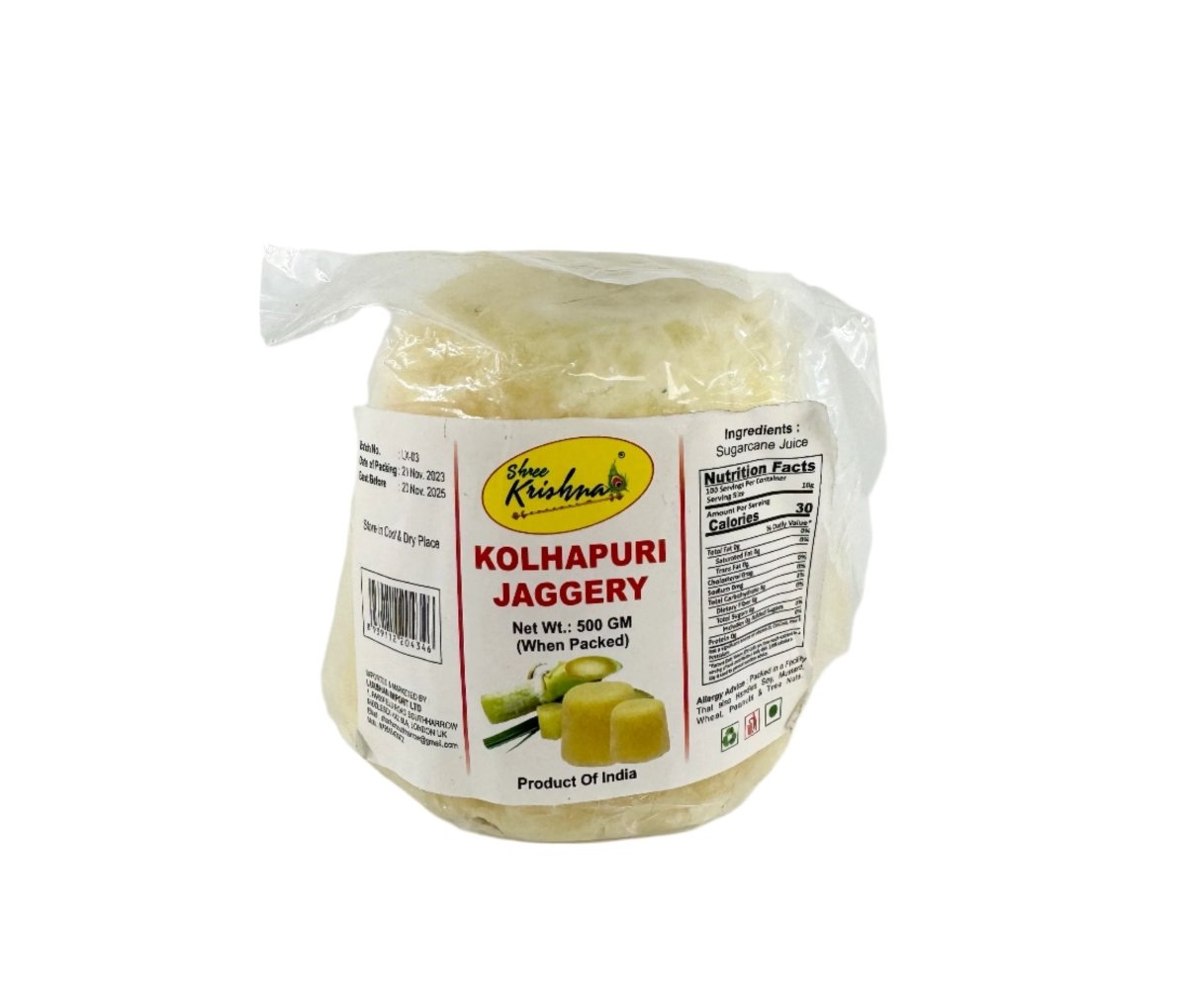 Shree Krishna Kolhapuri Jaggery - 500g – Alli Bhavan